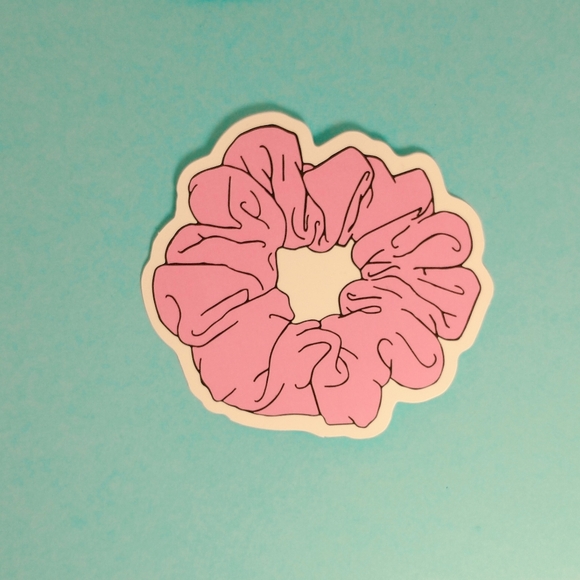 Design | 110 Pink Scrunchie Matte Vsco Die Cut Sticker | Poshmark